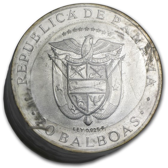 Buy Panama Silver 20 Balboas Original 10 Coin Rolls BU (ASW 38.54) | APMEX