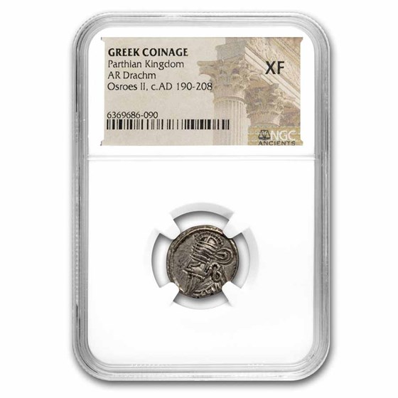 Buy 190-208 AD Parthian Silver Drachm Osroes II XF NGC | APMEX