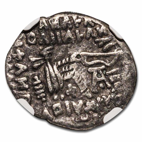 Parthian Empire Silver Drachm Pacorus (78-120 AD) Fine NGC