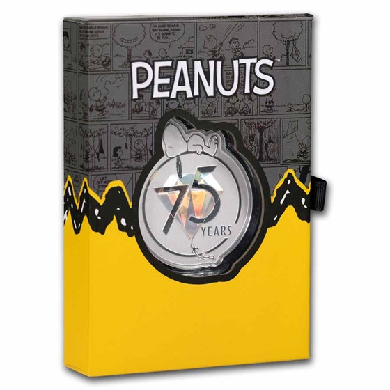 Peanuts® 75 Year Diamond Anniversary Snoopy Shaped 1 oz Silver