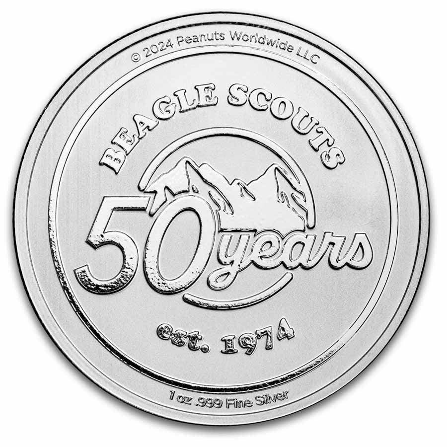 APMEX - Peanuts® Beagle Scouts 50th Anniversary 1 oz Silver in TEP