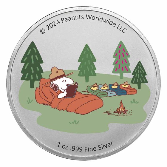 Buy Peanuts 1 oz Silver Beagle Scouts Overnight Camp | APMEX