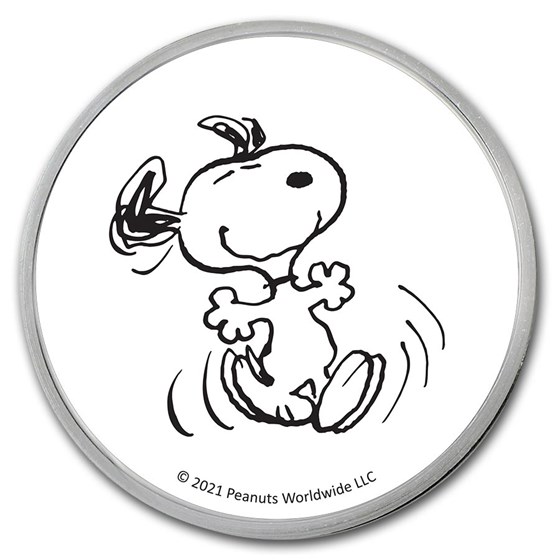 Buy Peanuts 1 oz Silver Snoopy Colorized Round | APMEX