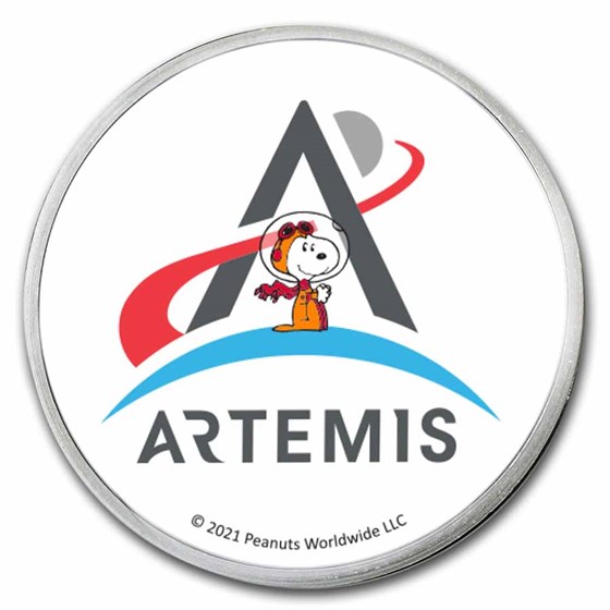 Buy Peanuts® Snoopy Space Artemis Mis 1 oz Color Ag | APMEX