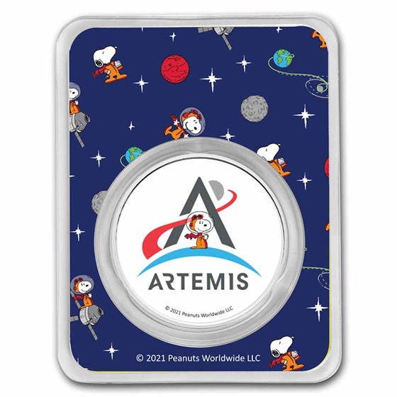 Buy Peanuts® Snoopy Space Artemis Mis 1 oz Color Ag | APMEX