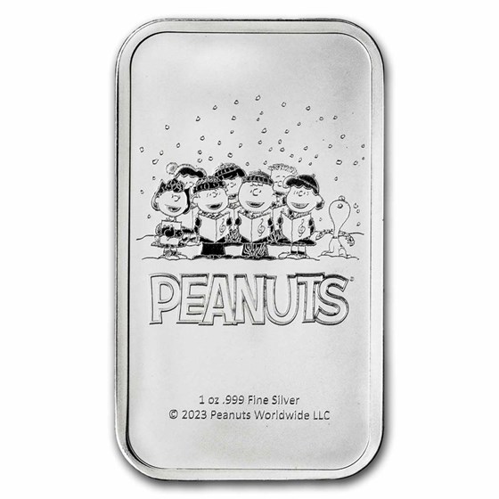 Buy Peanuts® Snoopy & Woodstock Warm Wishes 1 oz Colorized Silver Bar | APMEX