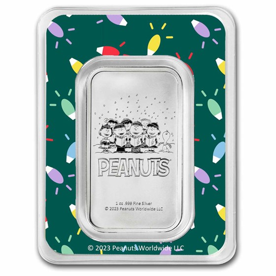 Buy Peanuts® Snoopy & Woodstock Warm Wishes 1 oz Colorized Silver Bar | APMEX