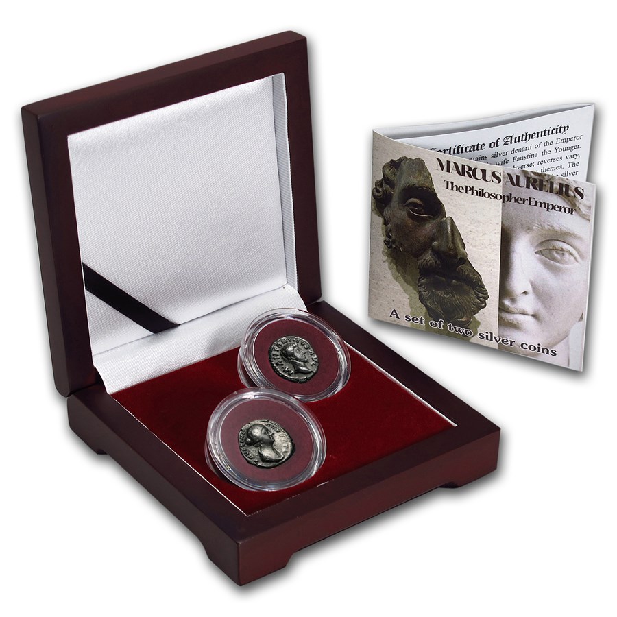 Buy Roman 2-Coin Silver Marcus Aurelius The Philosopher Emperor Set | APMEX