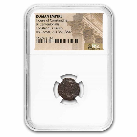 Roman AE2/3 Emperor Constantius Gallus (351-354 AD) NGC (Random)
