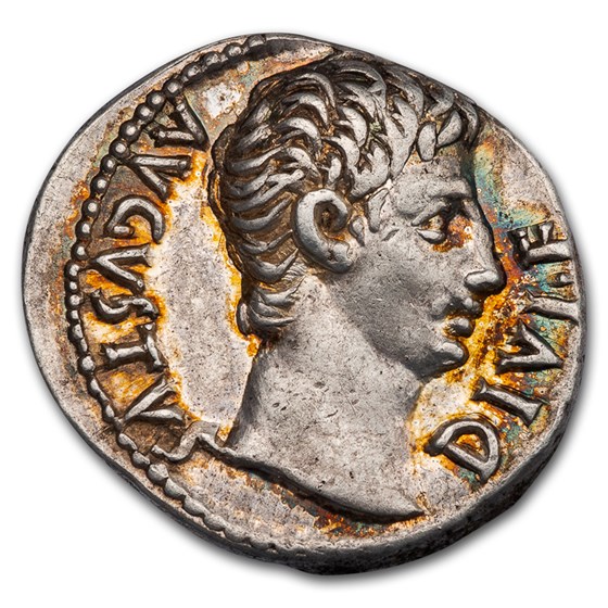 Buy Roman AR Denarius Augustus (27 BC-14 AD) AU NGC (RIC I 171a) | APMEX