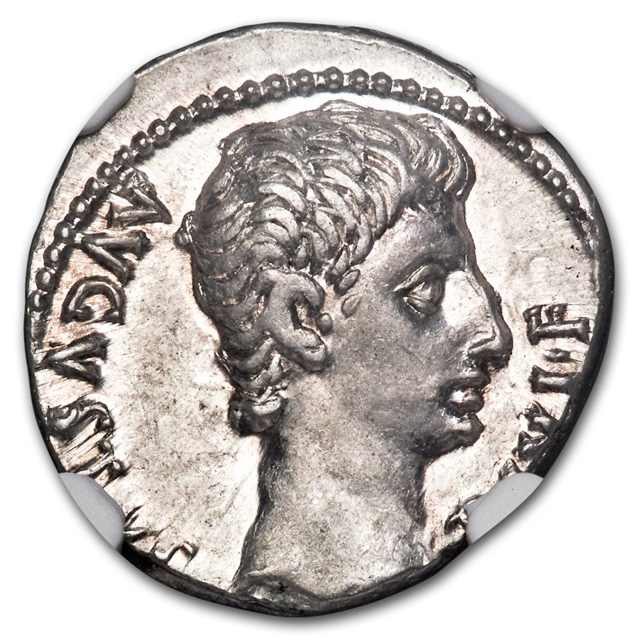 Buy Roman AR Denarius Augustus (27 BC-14 AD) Ch AU NGC (RIC I 167a) | APMEX