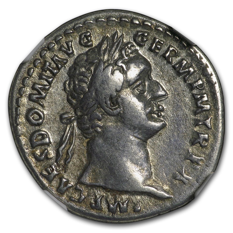 Buy Roman AR Denarius Emperor Domitian (81-96 AD) Ch VF NGC | APMEX
