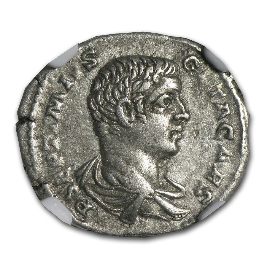 Buy Roman AR Denarius Emperor Geta (209-211 AD) XF NGC | APMEX