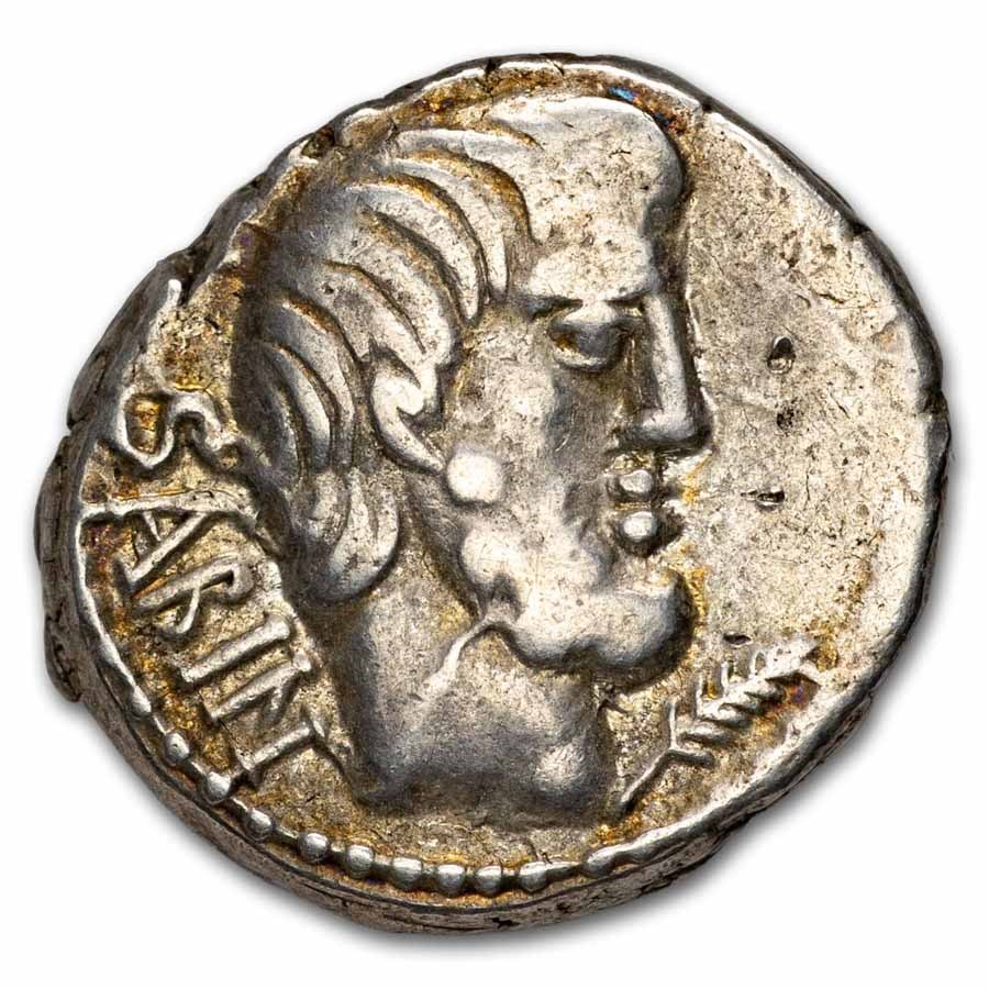 Roman AR Denarius L. Titurius Sabinus (89 BC) Fine (Cr-344/1b)