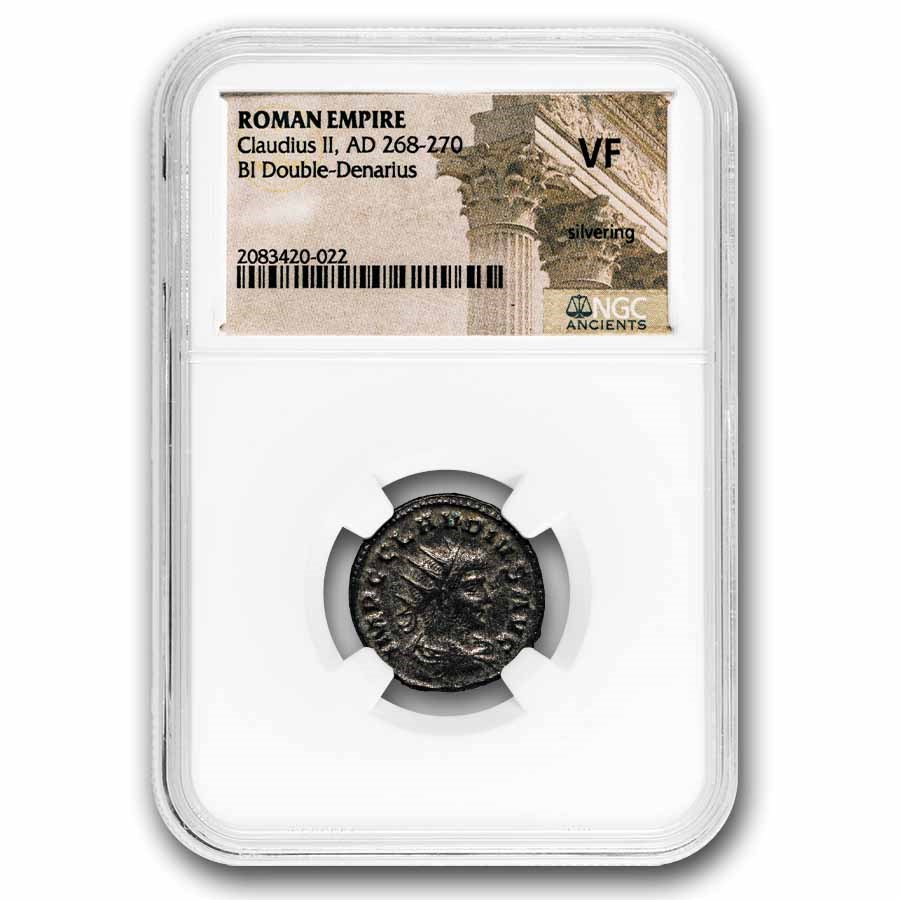 Buy Roman Double Denarius Emperor Claudius II (268-270 AD) VF NGC | APMEX
