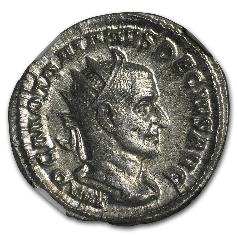 Buy Roman Double Denarius Emperor Trajan Decius (249-251 AD) AU NGC | APMEX