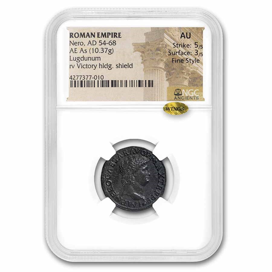 Buy Roman Empire AE As Nero (54-68 AD) AU NGC RIC I 543 (Fine Style ...