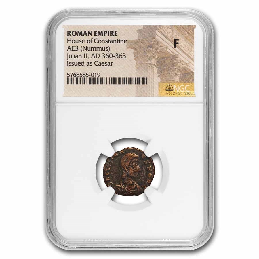 Roman Empire AE3 Nummus (360-363 AD) Julian II Fine NGC