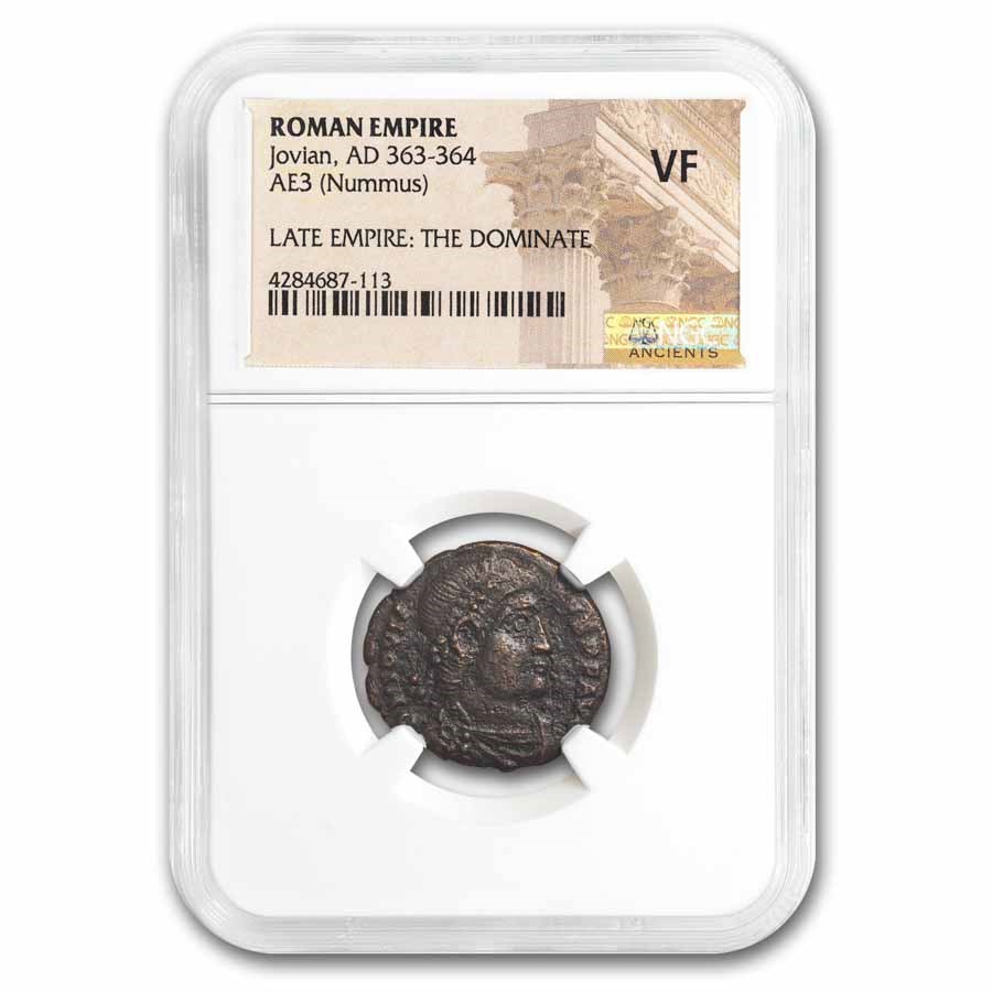 Roman Empire AE3 Nummus (363-364 AD) Jovian VF NGC
