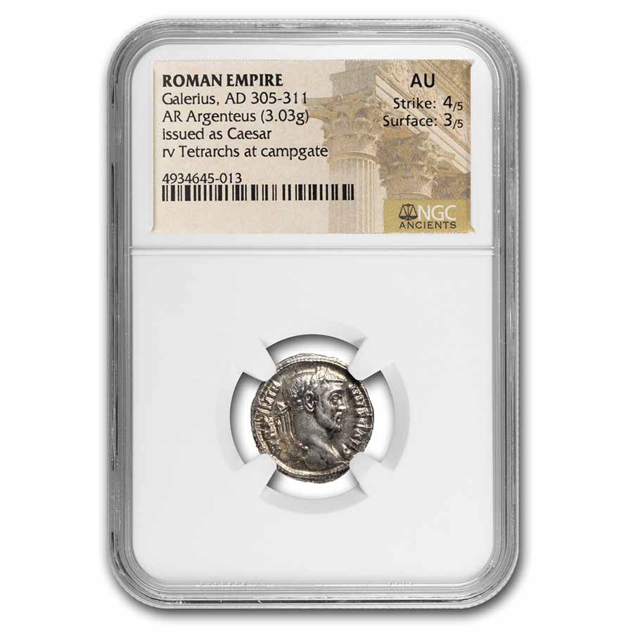 Buy Roman Empire AR Argenteus Galerius (305-311 AD) AU NGC | APMEX