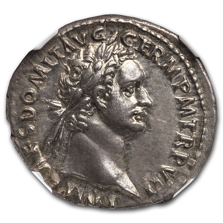 Buy Roman Empire AR Denarius Domitian (81-96 AD) AU NGC RIC II.1 669 ...