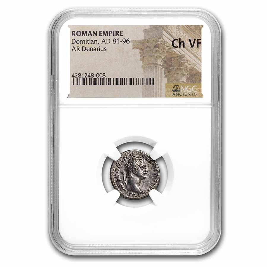 Buy Roman Empire AR Denarius Domitian 81-96 AD Ch VF NGC (RIC II 741 ...