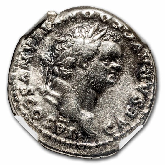 Roman Empire AR Denarius Domitian 81-96 AD VF NGC RIC II 1081