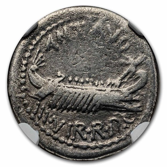 Buy Roman Empire AR Denarius Marc Antony Legion XIII 30 BC Fine NGC | APMEX