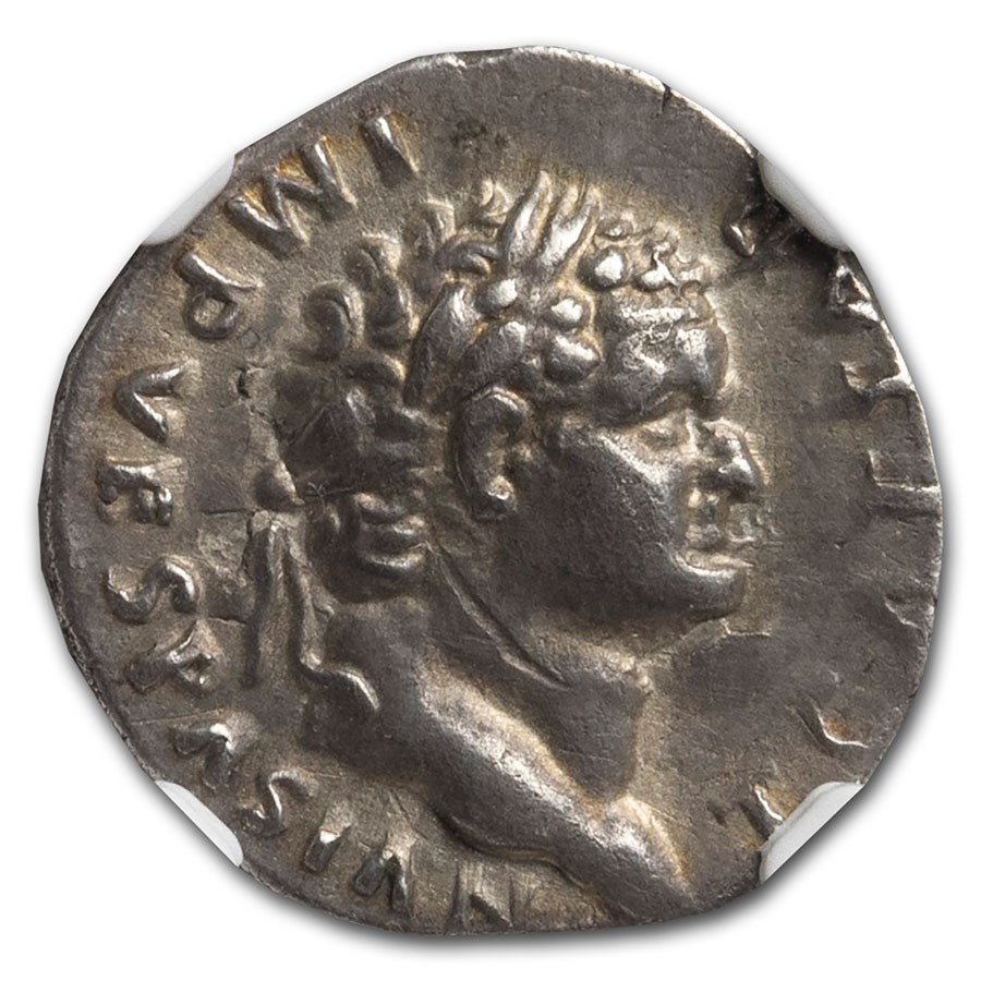 Buy Roman Empire AR Denarius Titus (79-81 AD) XF NGC (RIC II 128) | APMEX