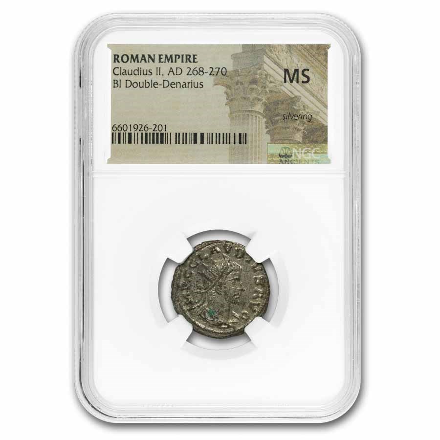 Buy Roman Empire BI Double Denarius Claudius II (268-270 AD) MS NGC | APMEX