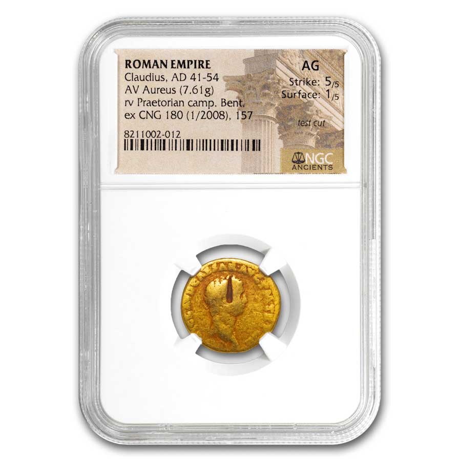 Roman Empire Gold Aureus Claudius (41-54 AD) AG NGC (RIC I 25)
