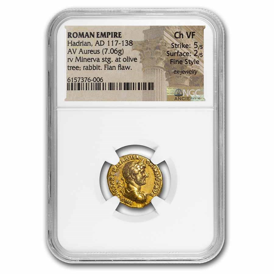 Buy Roman Empire Gold Aureus Hadrian (117-138 AD) VF NGC (RIC 70c) | APMEX