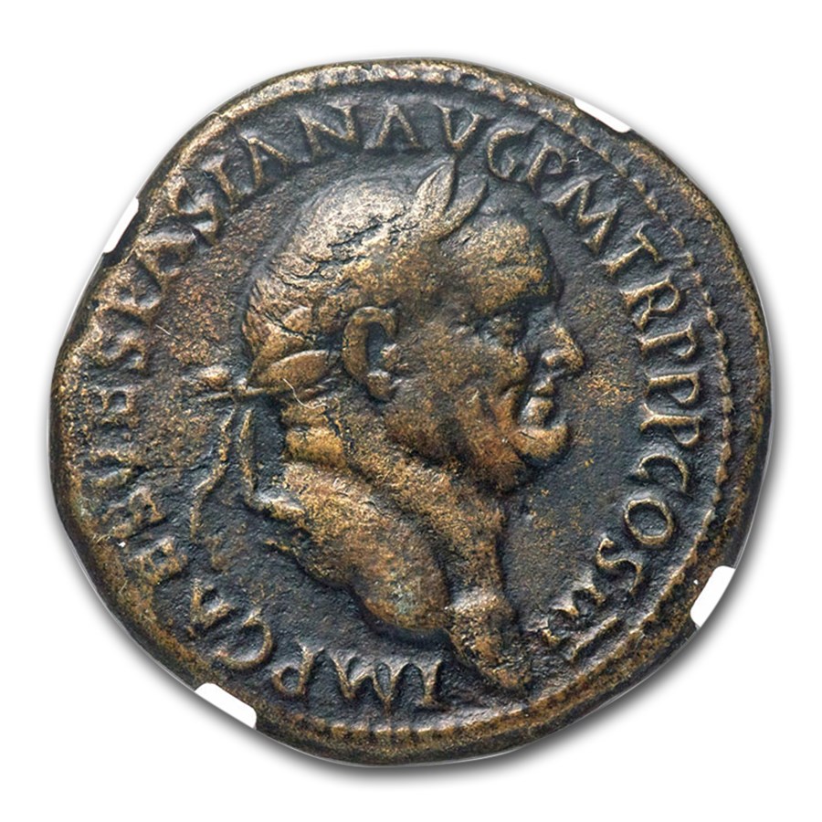 Buy Roman Empire Sestertius Vespasian 69-79 AD Ch VF NGC Judaea Capta ...