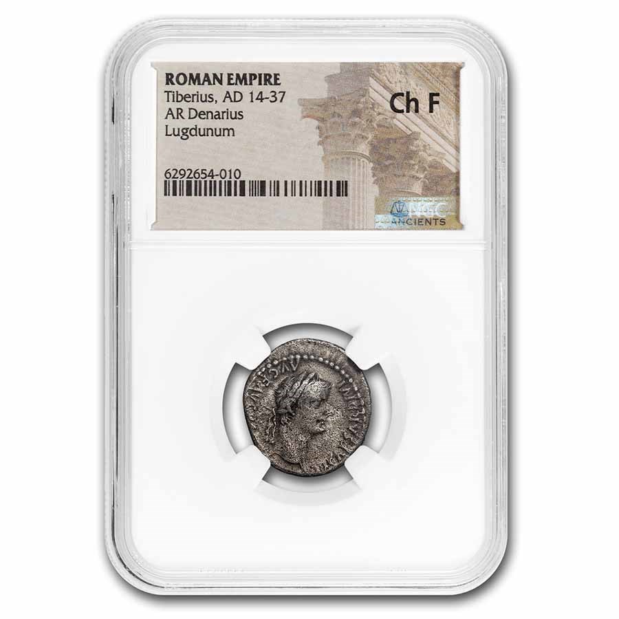 Buy Roman Empire Silver Denarius Tiberius (14-37 AD) Ch Fine NGC | APMEX