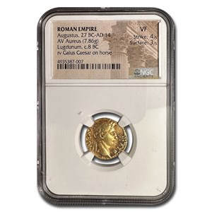 Buy Roman Gold Aureus Augustus (27 BC-AD 14) VF NGC (RIC I 198) | APMEX