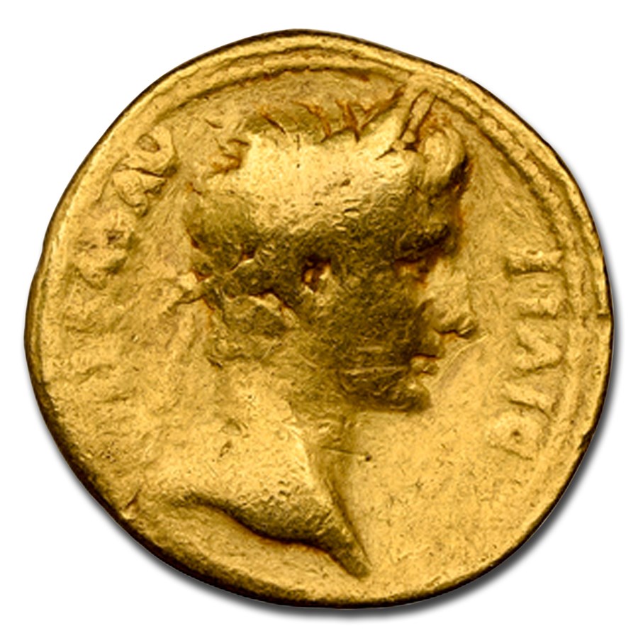 Roman Gold Aureus Augustus (27 BC-AD 14) VG NGC (RIC I 198)