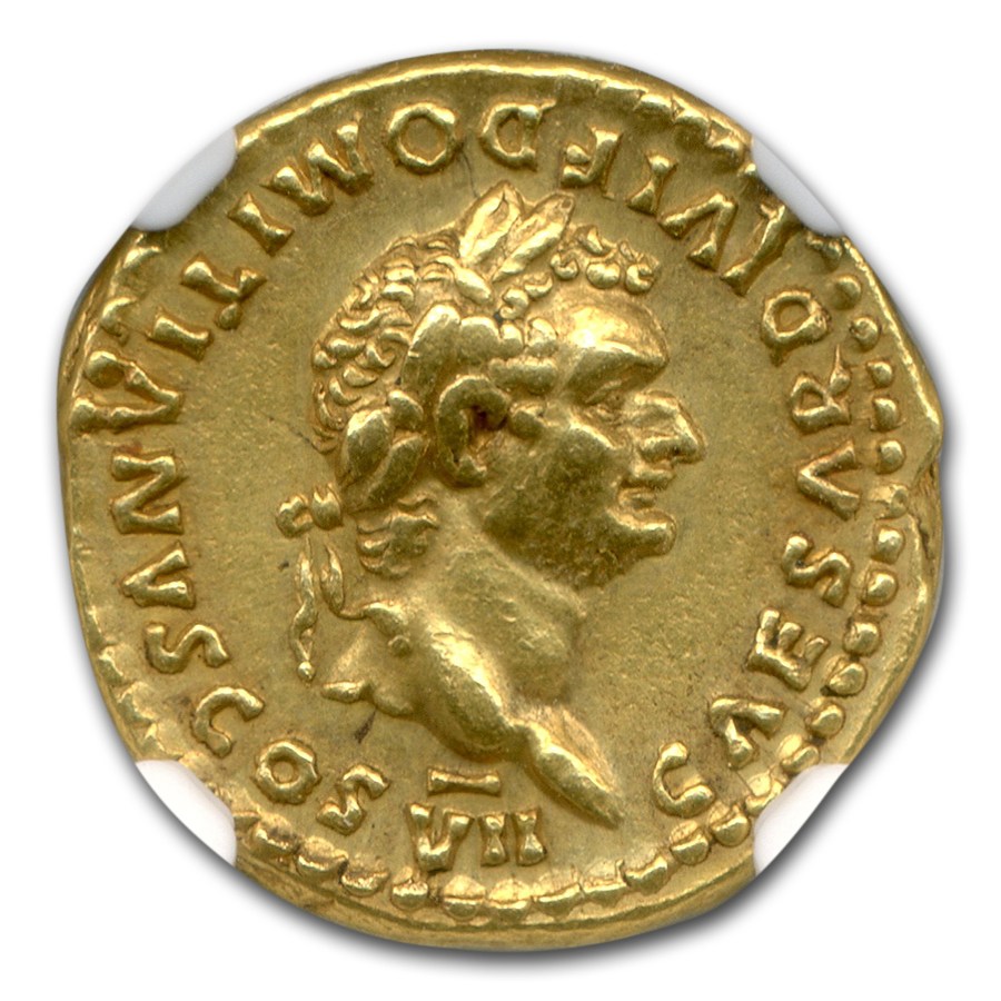 Buy Roman Gold Aureus Emperor Domitian 81 96 Ad Ch Xf Ngc Apmex