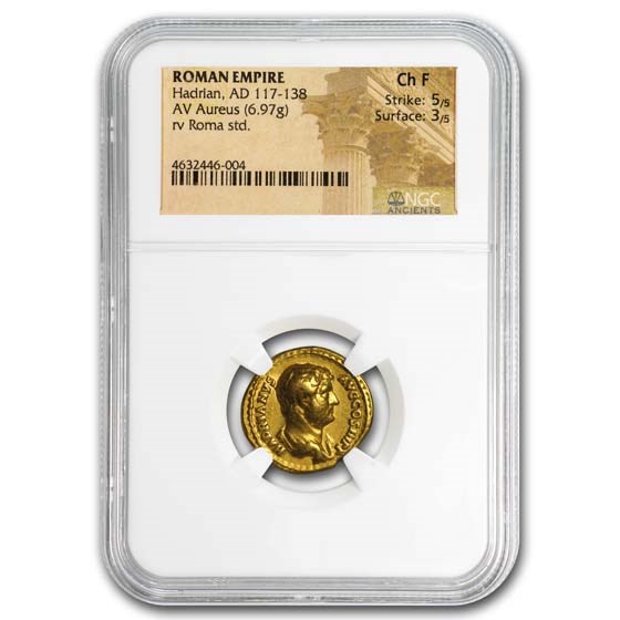 Buy Roman Gold Aureus Emperor Hadrian (117-138 AD) Ch Fine NGC | APMEX