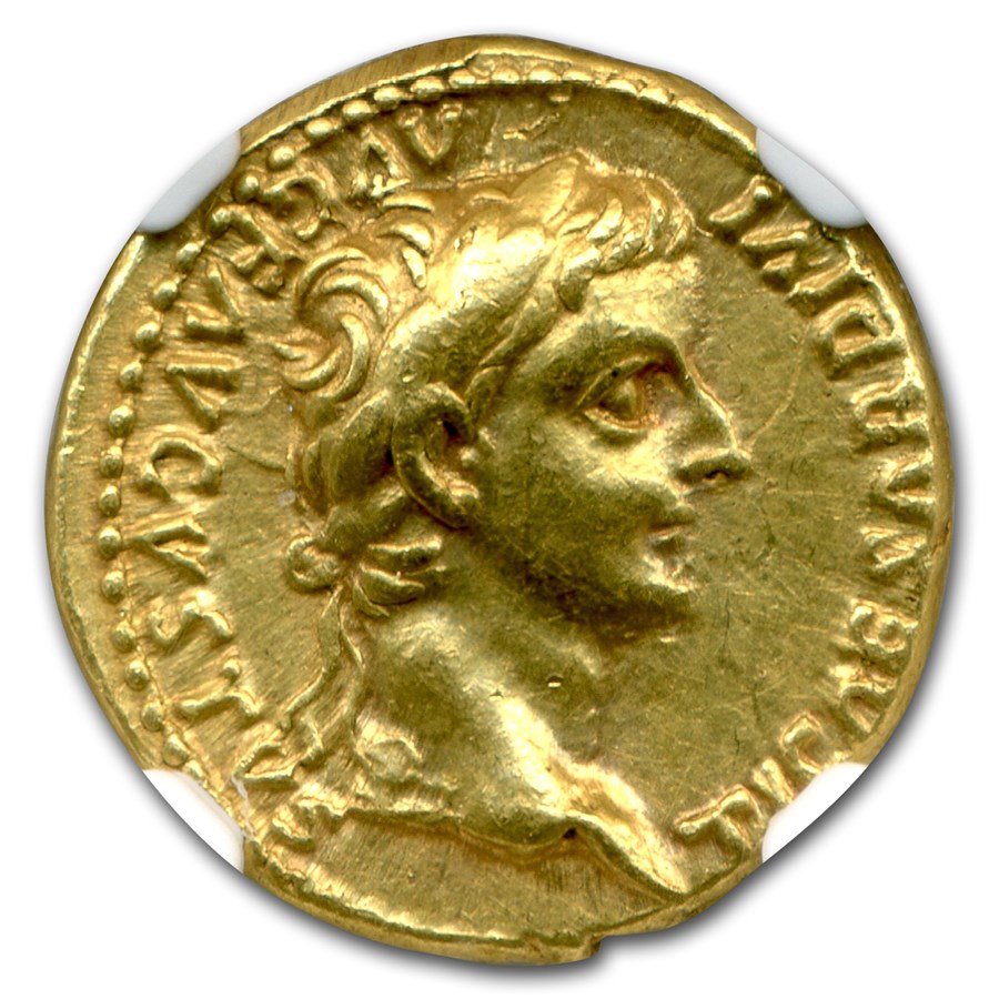 Buy Roman Gold Aureus Emperor Tiberius (14-37 AD) AU NGC | APMEX