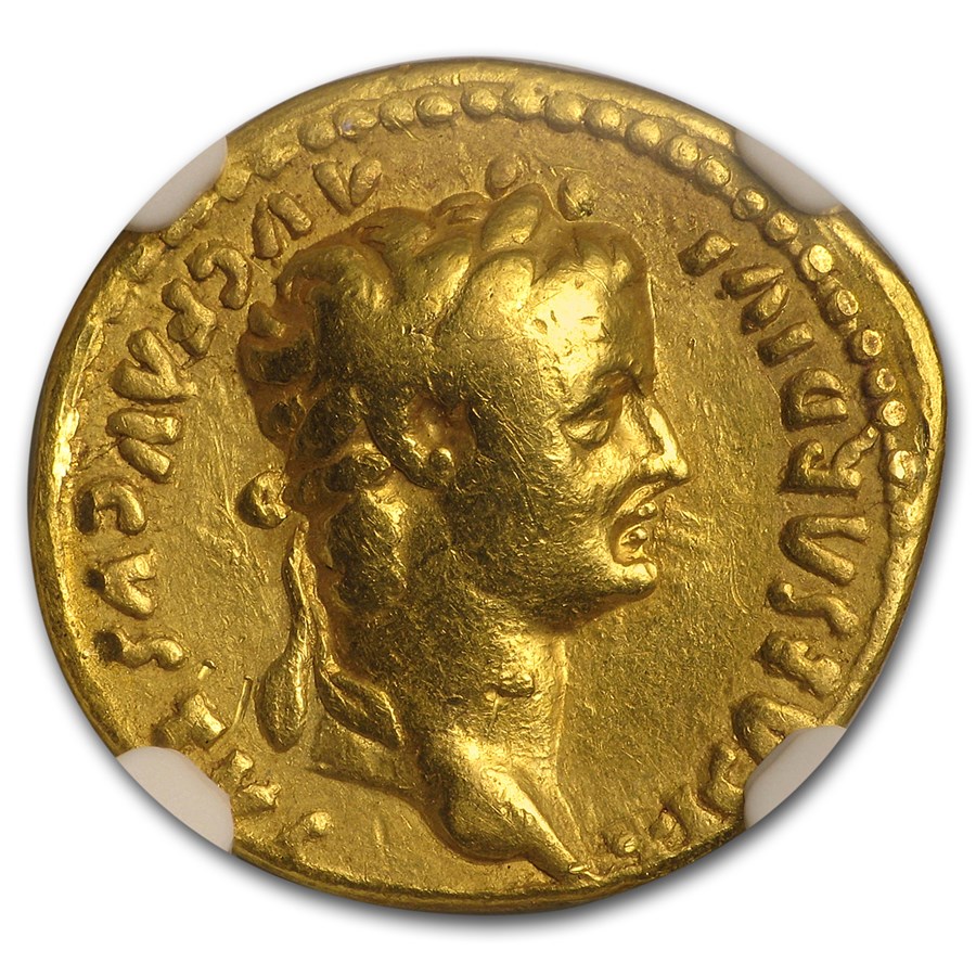 Buy Roman Gold Aureus Emperor Tiberius (14-37 AD) CH F NGC | APMEX