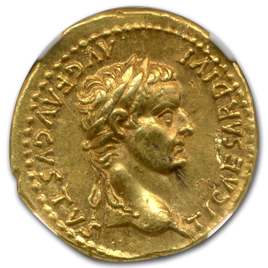 Buy Roman Gold Aureus Emperor Tiberius (14-37 AD) MS NGC | APMEX