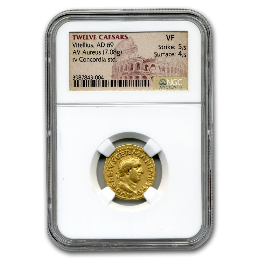 Buy Roman Gold Aureus Emperor Vitellius (69 AD) VF NGC | APMEX