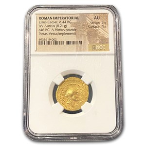 Buy Roman Gold Aureus Julius Caesar (44 BC) AU NGC | APMEX