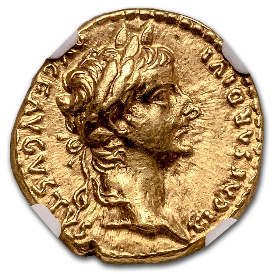 Buy Roman Gold Aureus Tiberius (14-37 AD) Ch XF NGC | APMEX
