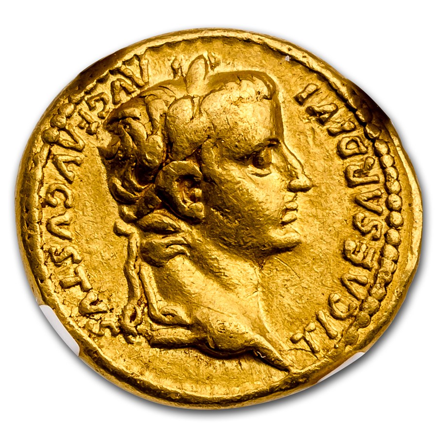 Buy Roman Gold Aureus Tiberius (14-37 AD) VF NGC | APMEX