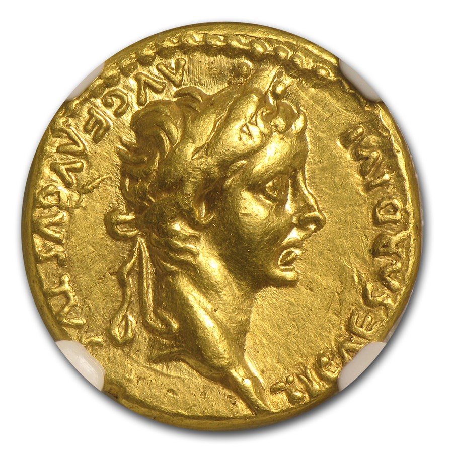 Buy Roman Gold Aureus Tiberius AU NGC (14-37 AD) | APMEX