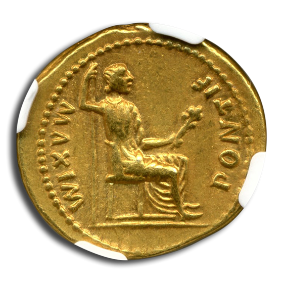 Roman Gold Aureus Tribute Penny Emp Tiberius (14-37 AD) XF NGC Coin For ...
