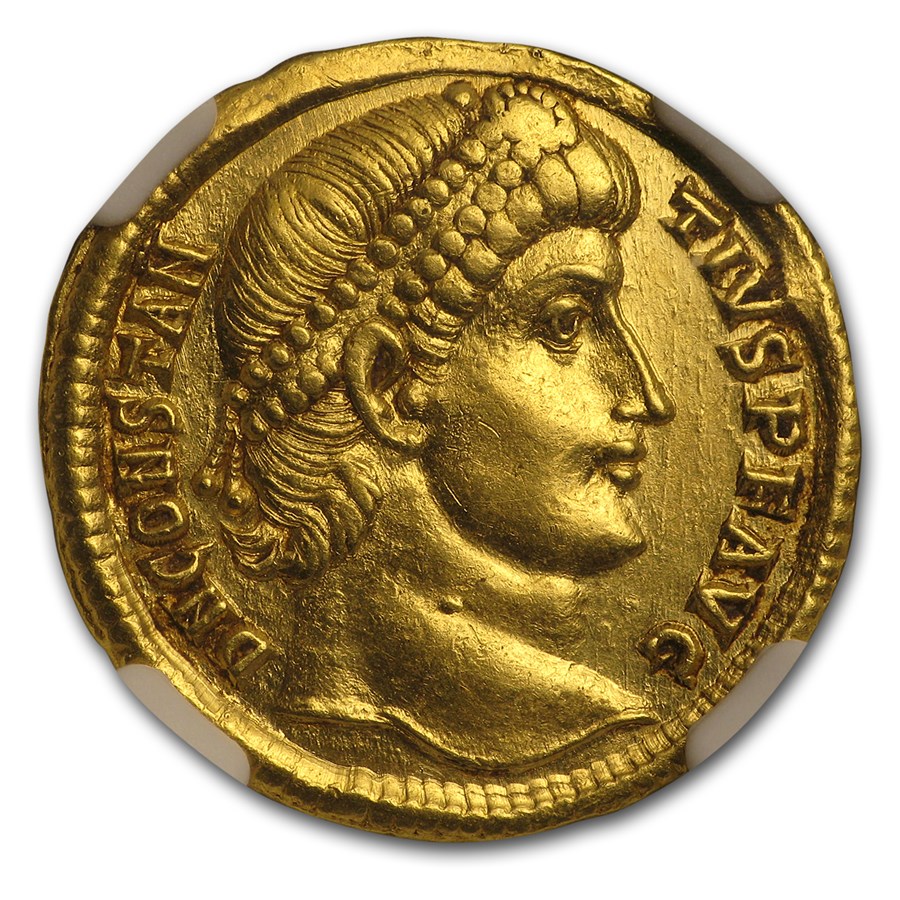 Buy Roman Gold Solidus Emp. Constantius II (337-361 AD) AU NGC | APMEX