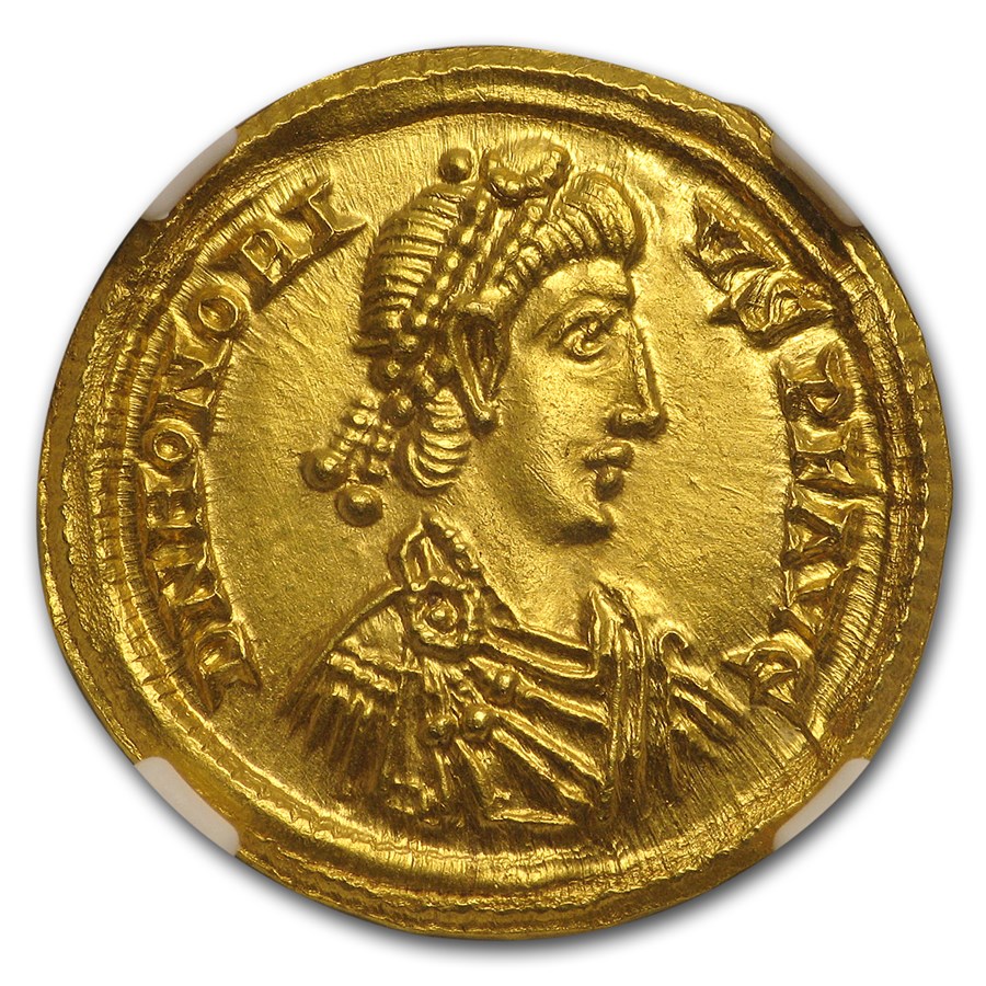 Buy Roman Gold Solidus Emperor Honorius (393-423 AD) MS NGC | APMEX