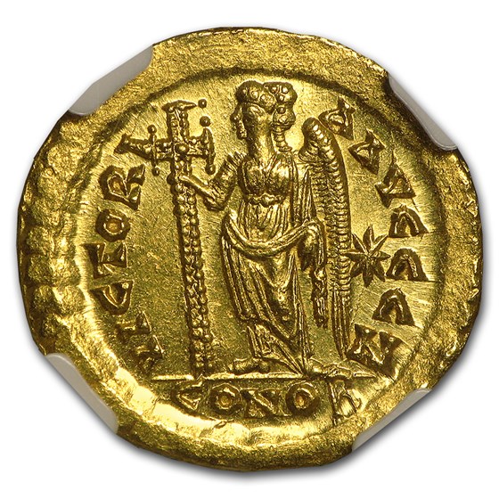 Buy Roman Gold Solidus Emperor Marcian (450-457 AD) Gem MS NGC | APMEX